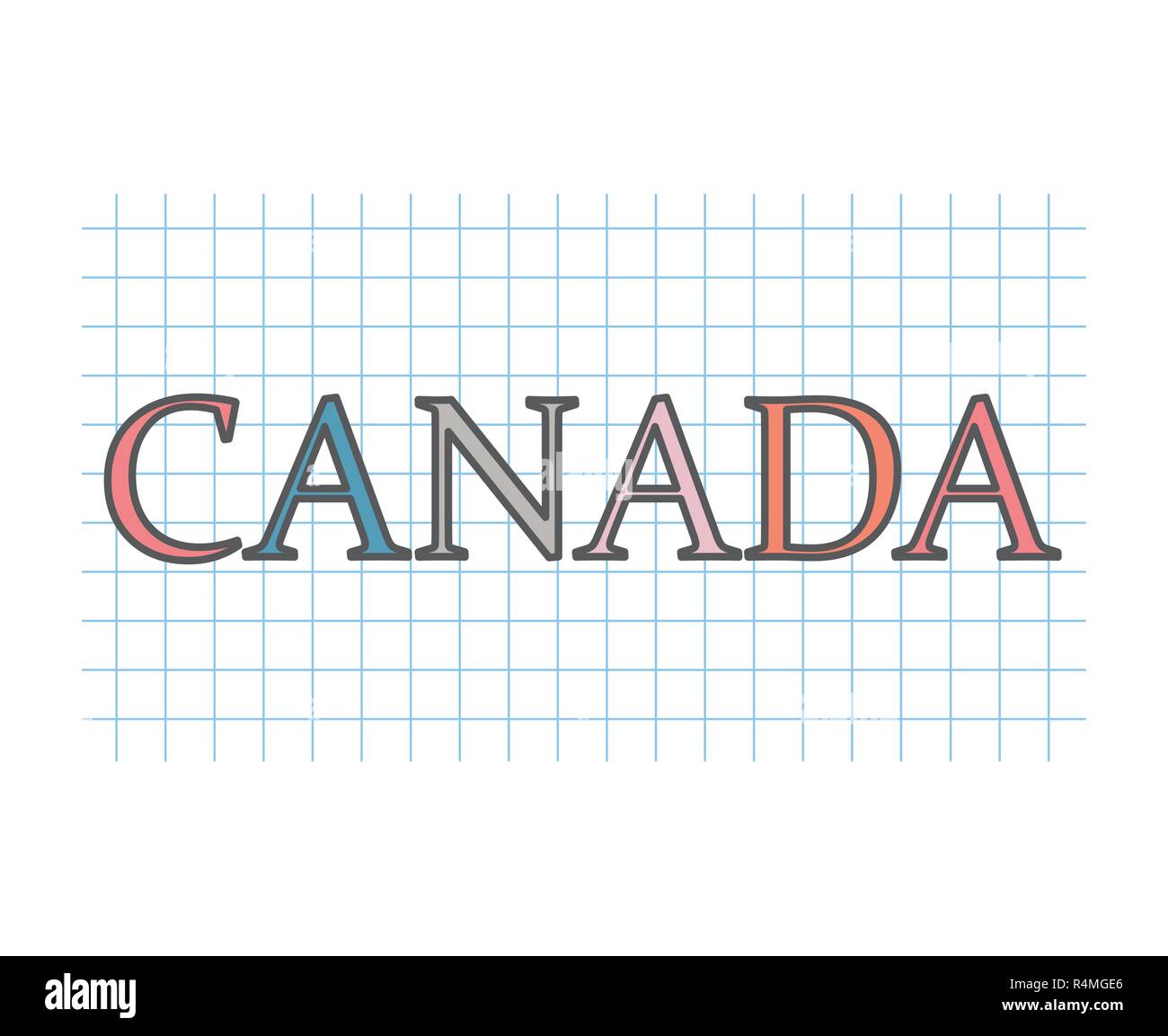 Canada word on checkered paper texture Stock Vector Image & Art - Alamy