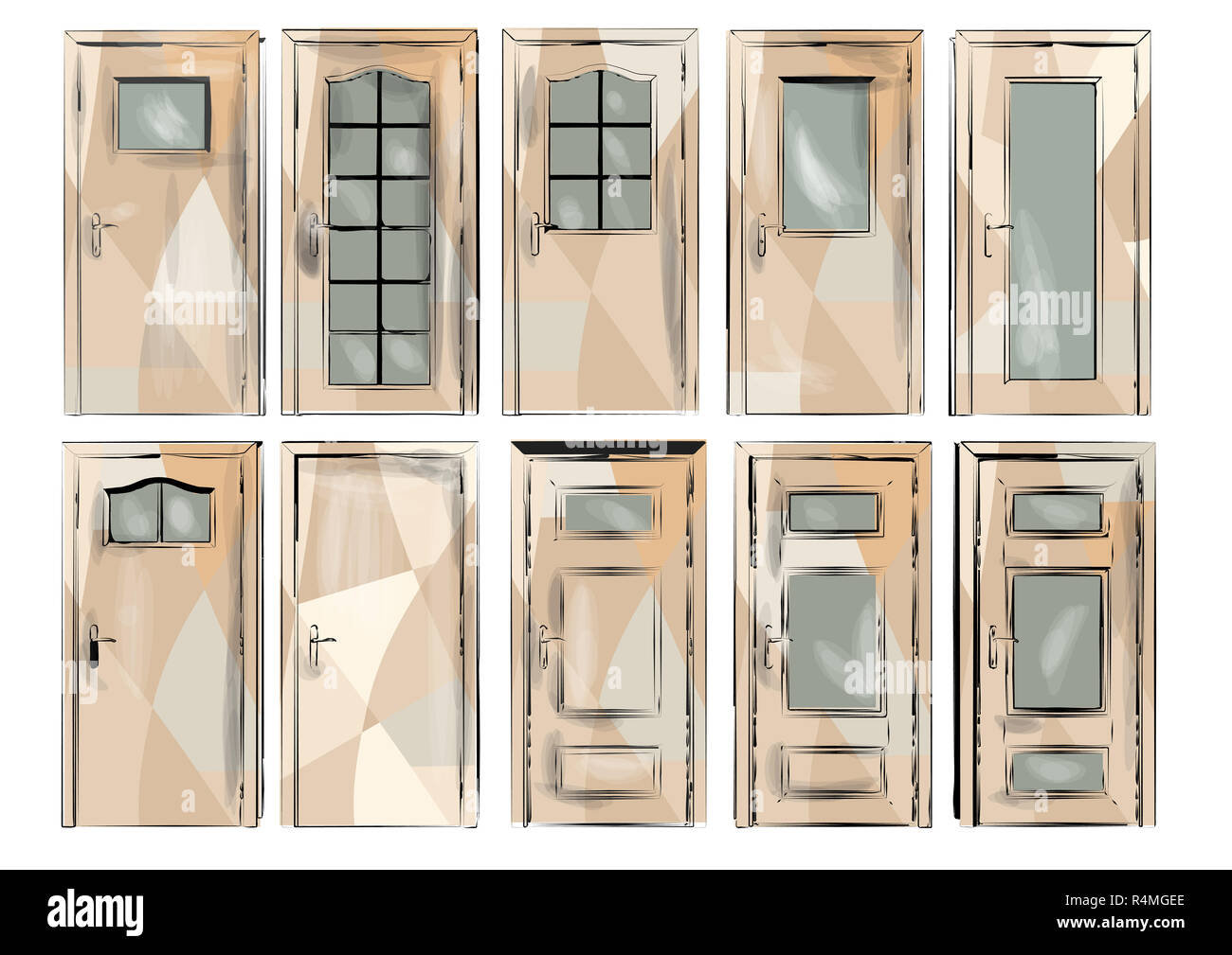 Glass door modern Cut Out Stock Images & Pictures - Alamy