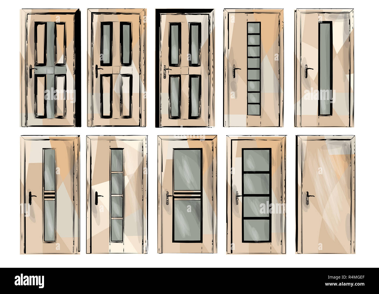 set of door2 Stock Photo - Alamy