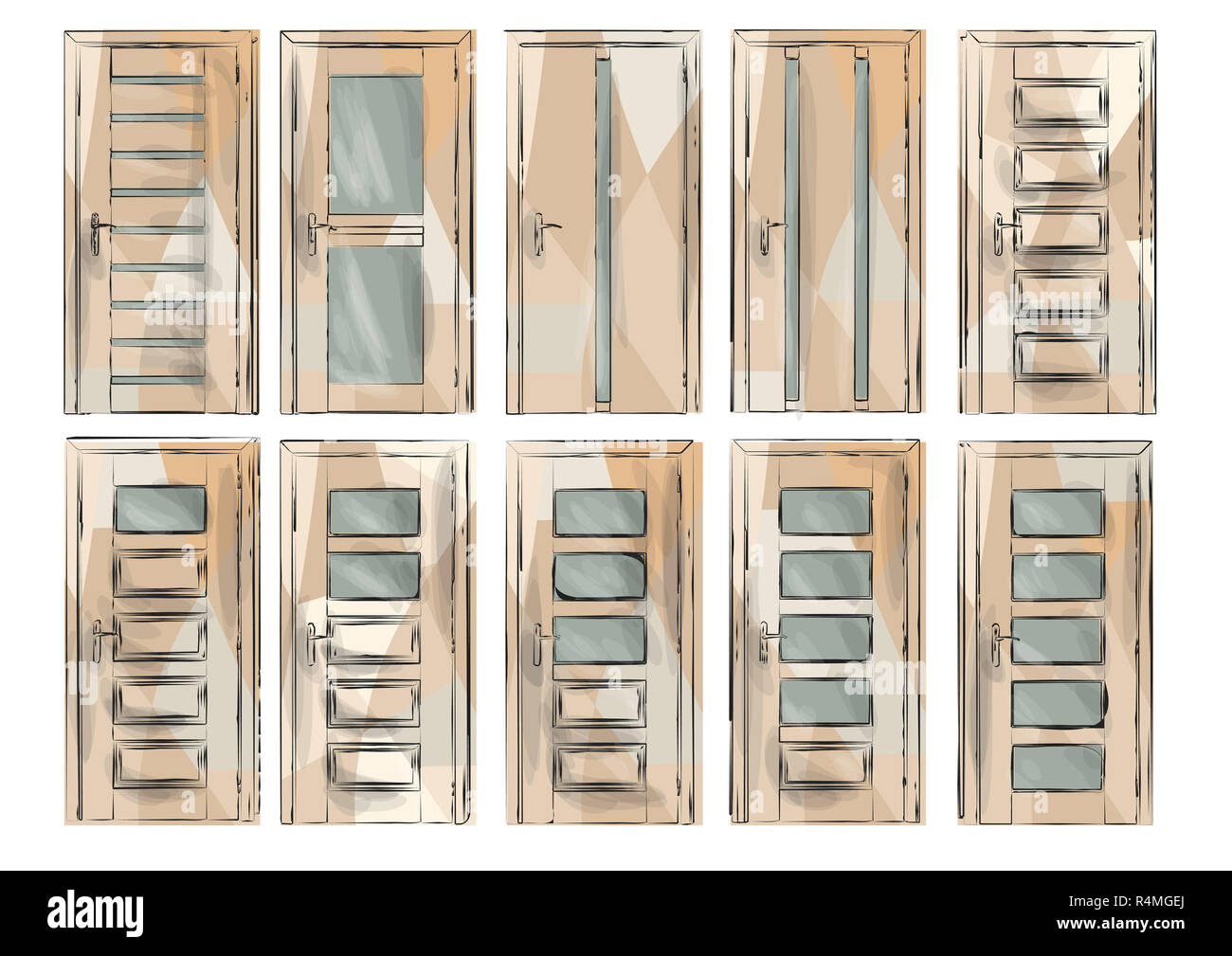 set of door4 Stock Photo - Alamy