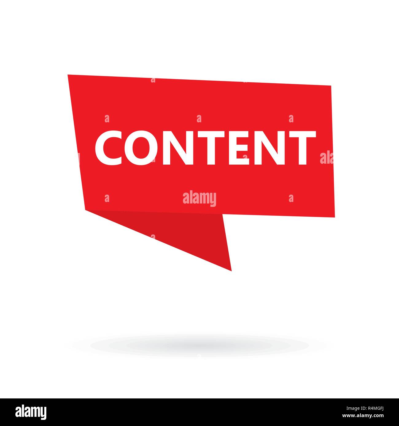 content word on a speech bubble- vector illustration Stock Vector Image ...