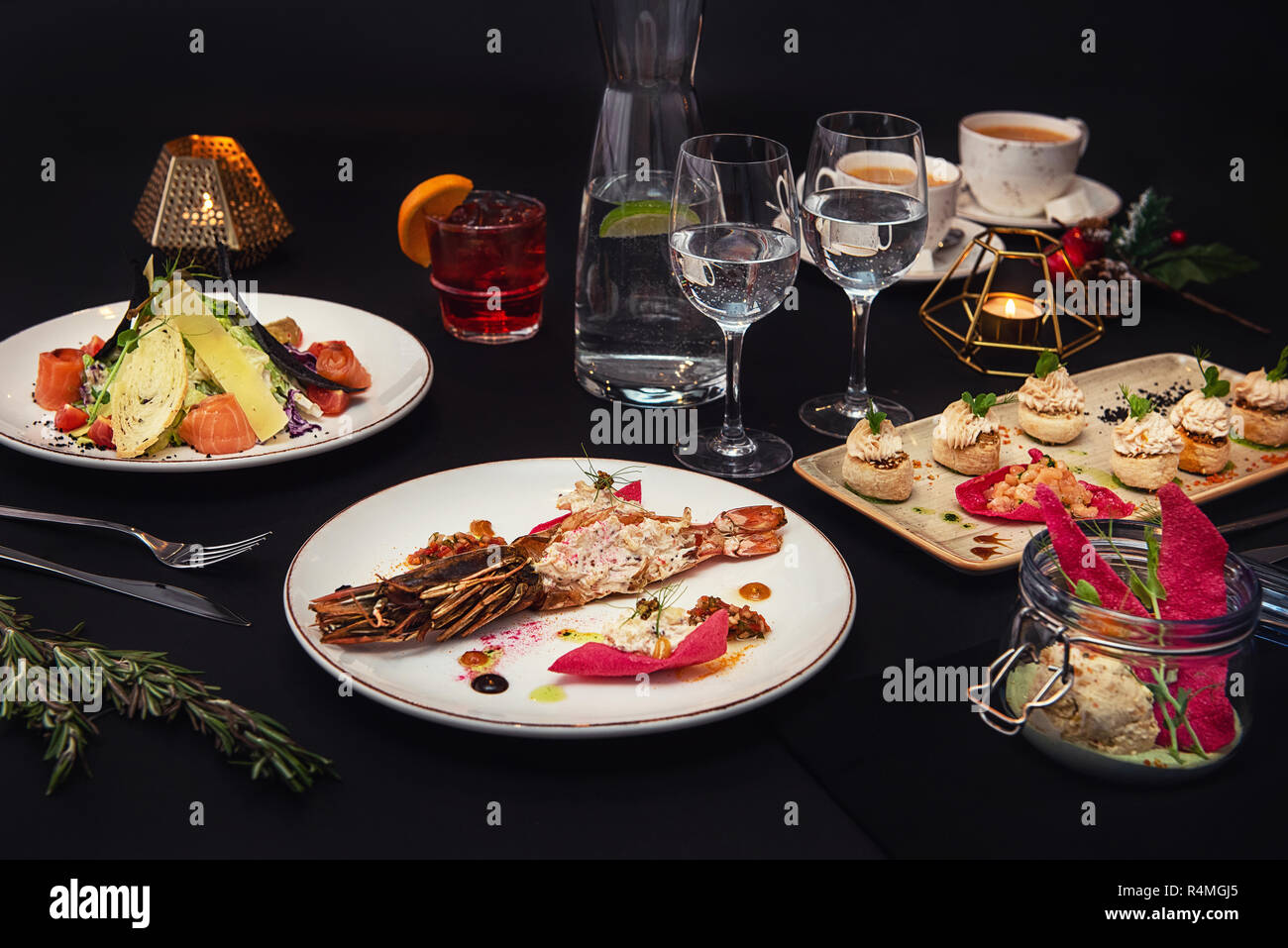 Tasty restaurant dishes Stock Photo - Alamy