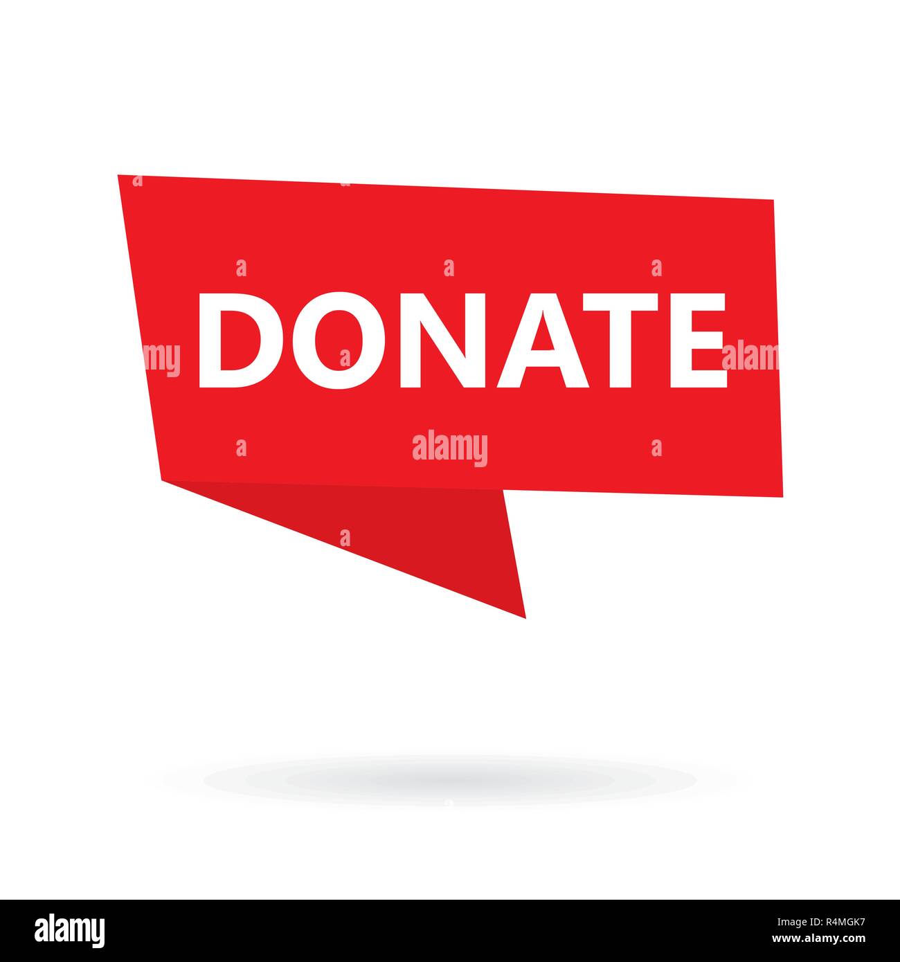 donate word on a speech bubble- vector illustration Stock Vector Image ...