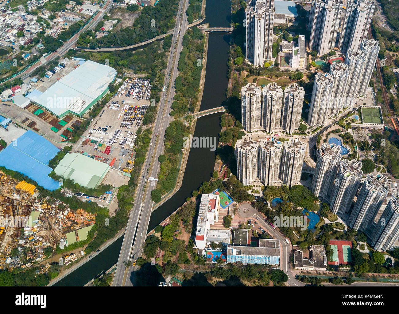 Top view of building in Hong Kong Stock Photo - Alamy