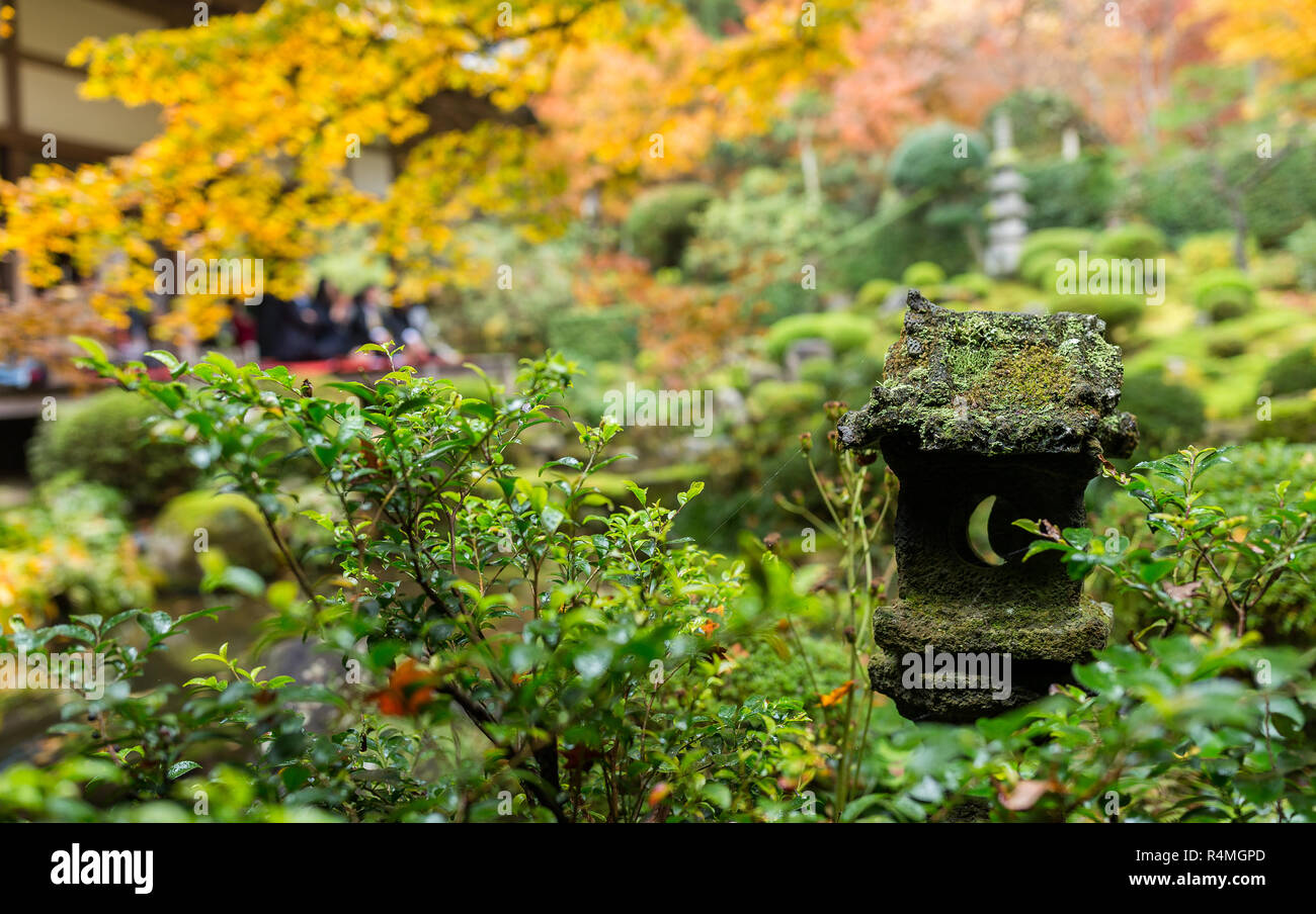 Japanese temple garden in autumn Stock Photo - Alamy