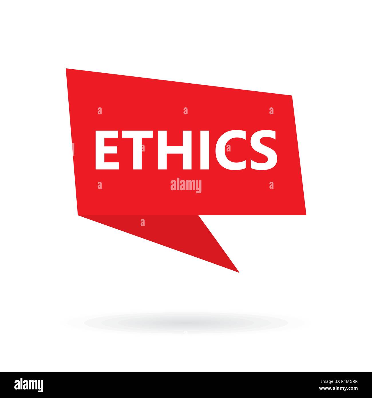 ethics word on a speech bubble- vector illustration Stock Vector Image ...