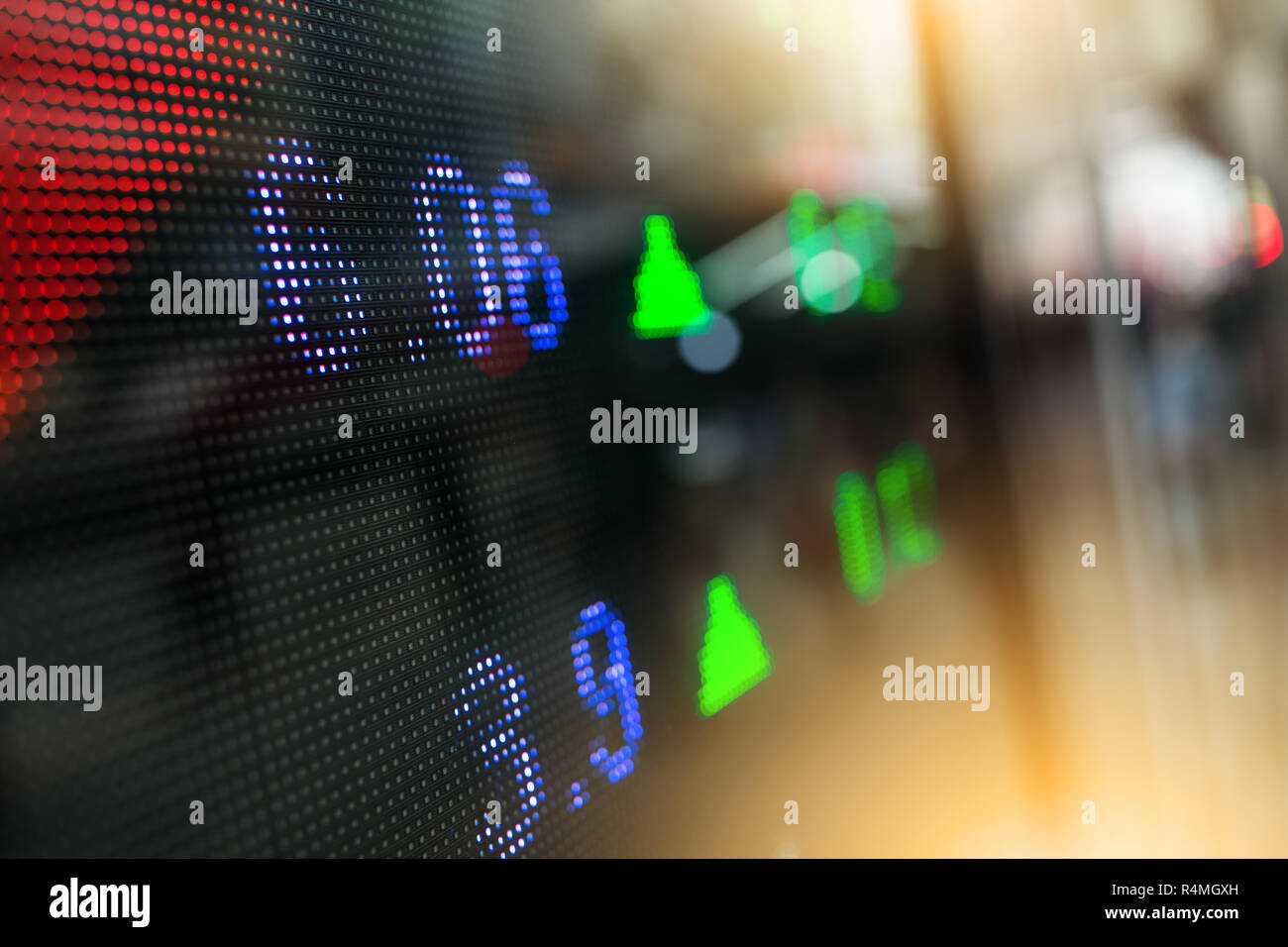 Stock market price display Stock Photo - Alamy