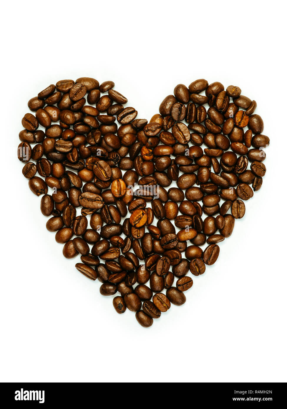 Heart-shaped coffee beans Stock Photo - Alamy