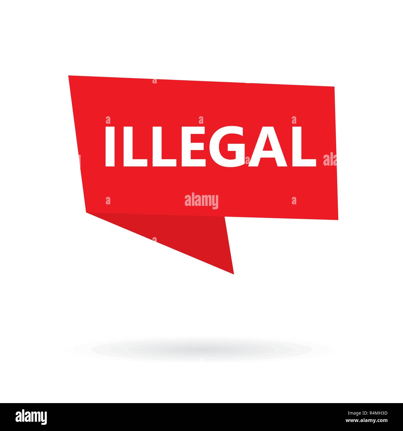 illegal word on a speech bubble- vector illustration Stock Vector Image ...