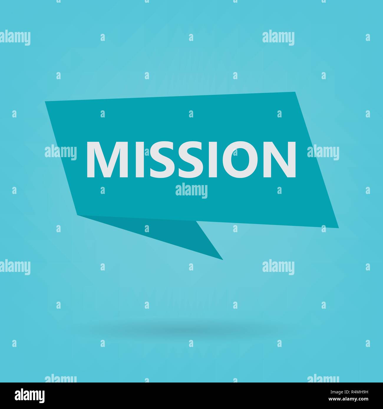 mission word on a speech bubble- vector illustration Stock Vector Image ...