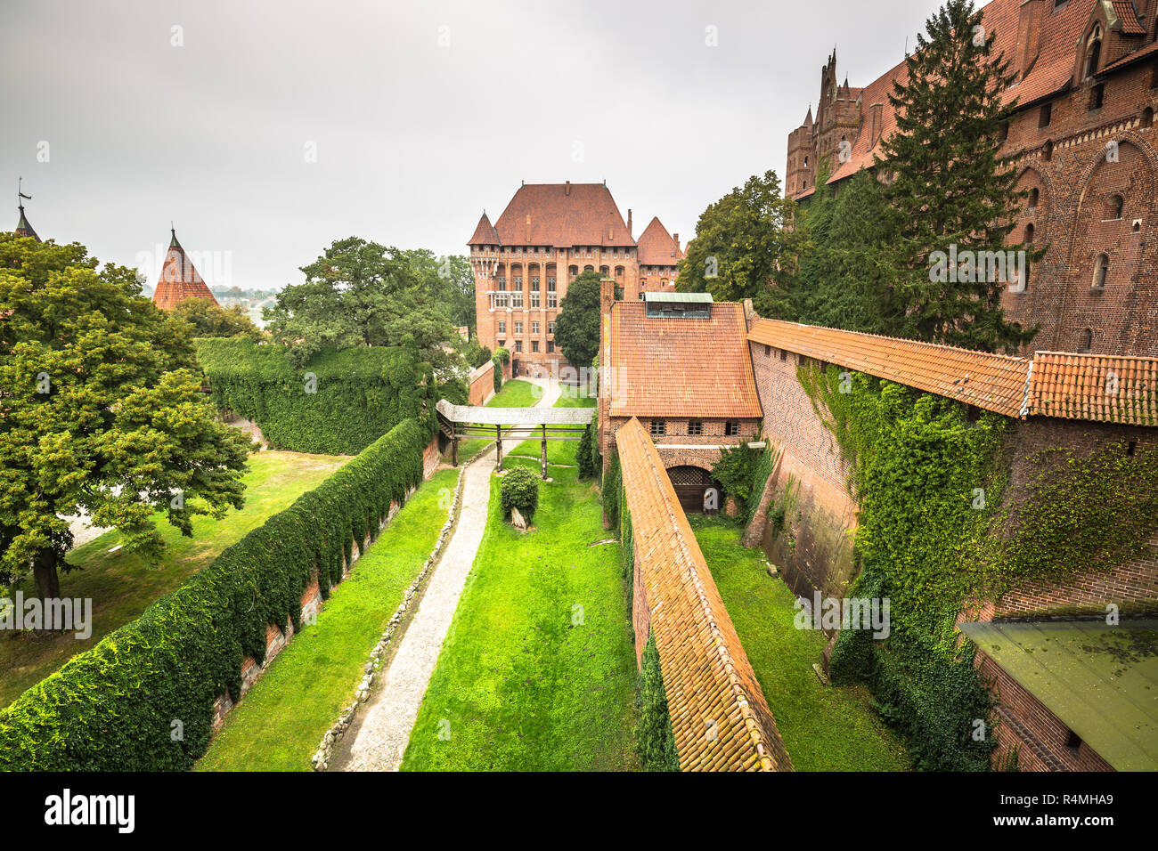 malbork castle in poland medieval fortress built by the teutonic ...