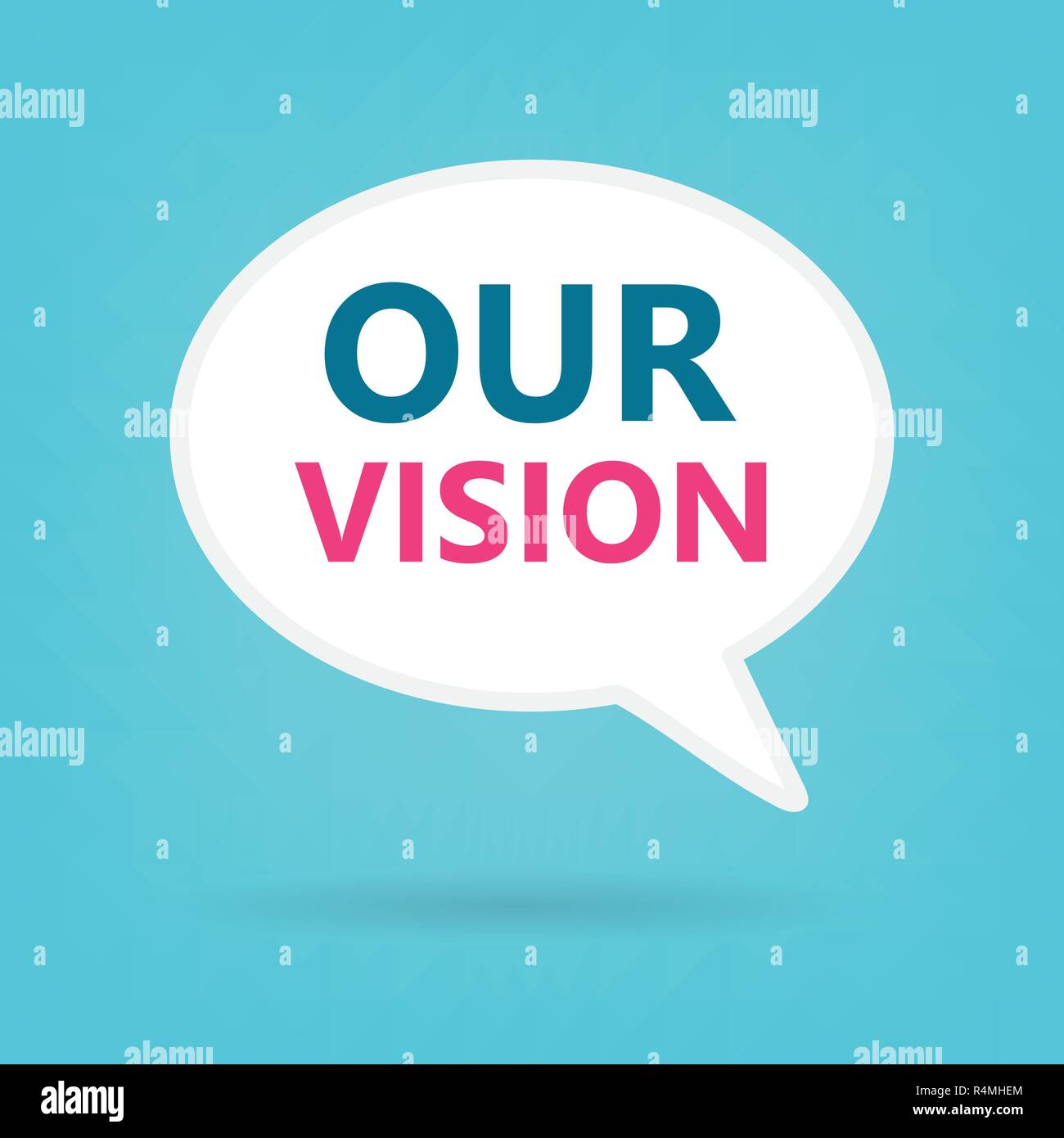 our vision text on a bubble speech - vector illustration Stock Vector ...