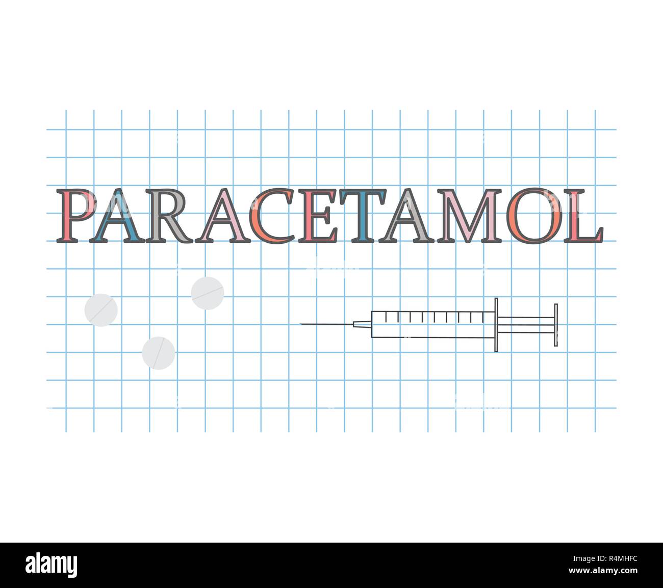 Paracetamol acetaminophen Stock Vector Images - Alamy