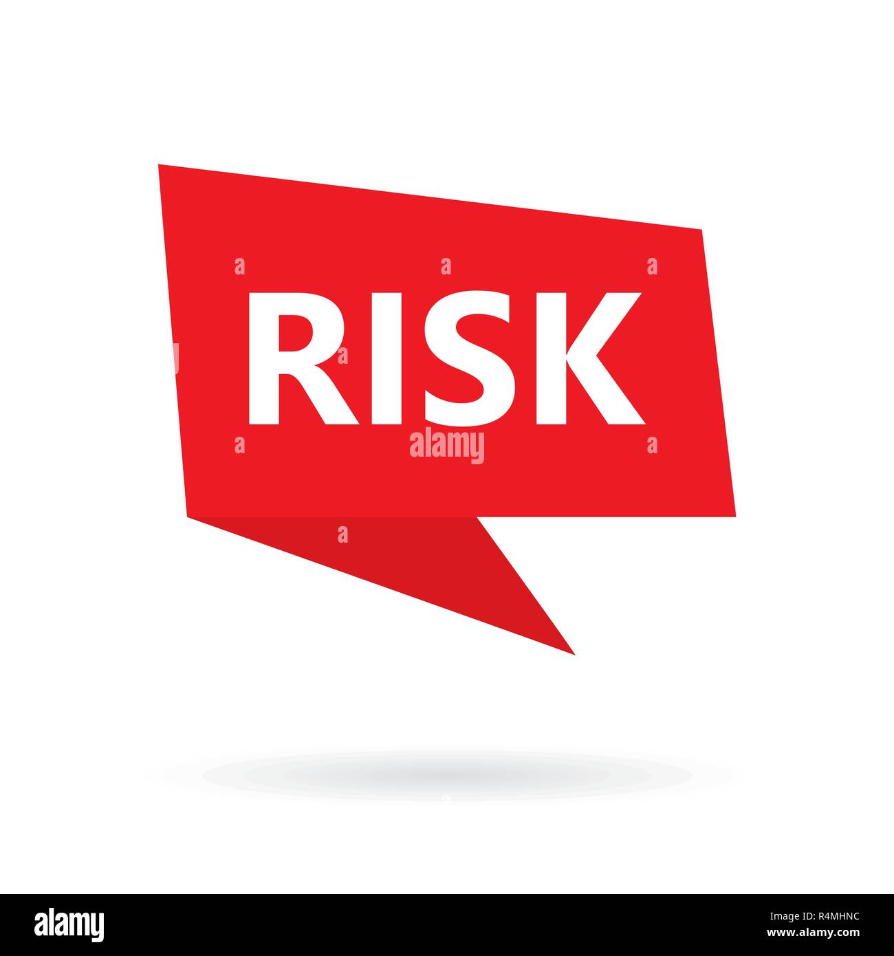risk word on a speech bubble- vector illustration Stock Vector Image ...