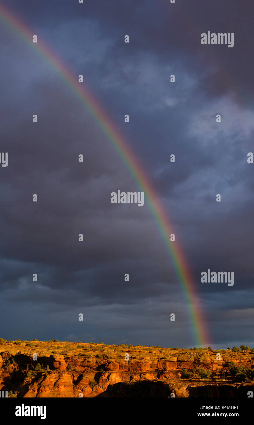 Rainbow at Sunset Stock Photo - Alamy