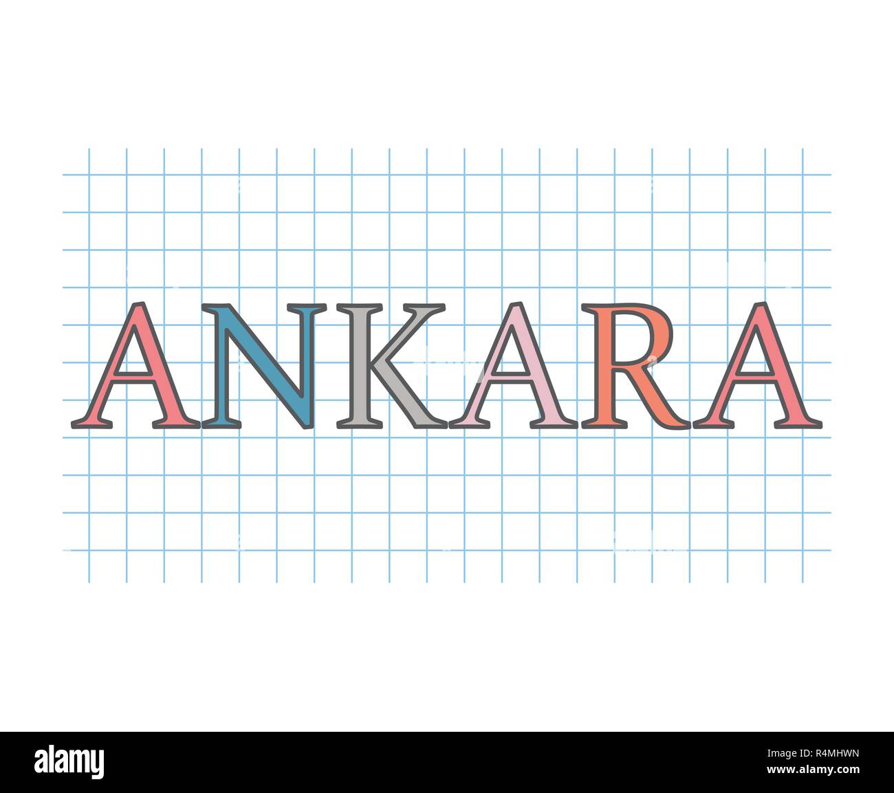 Ankara word on checkered paper texture Stock Vector Image & Art - Alamy