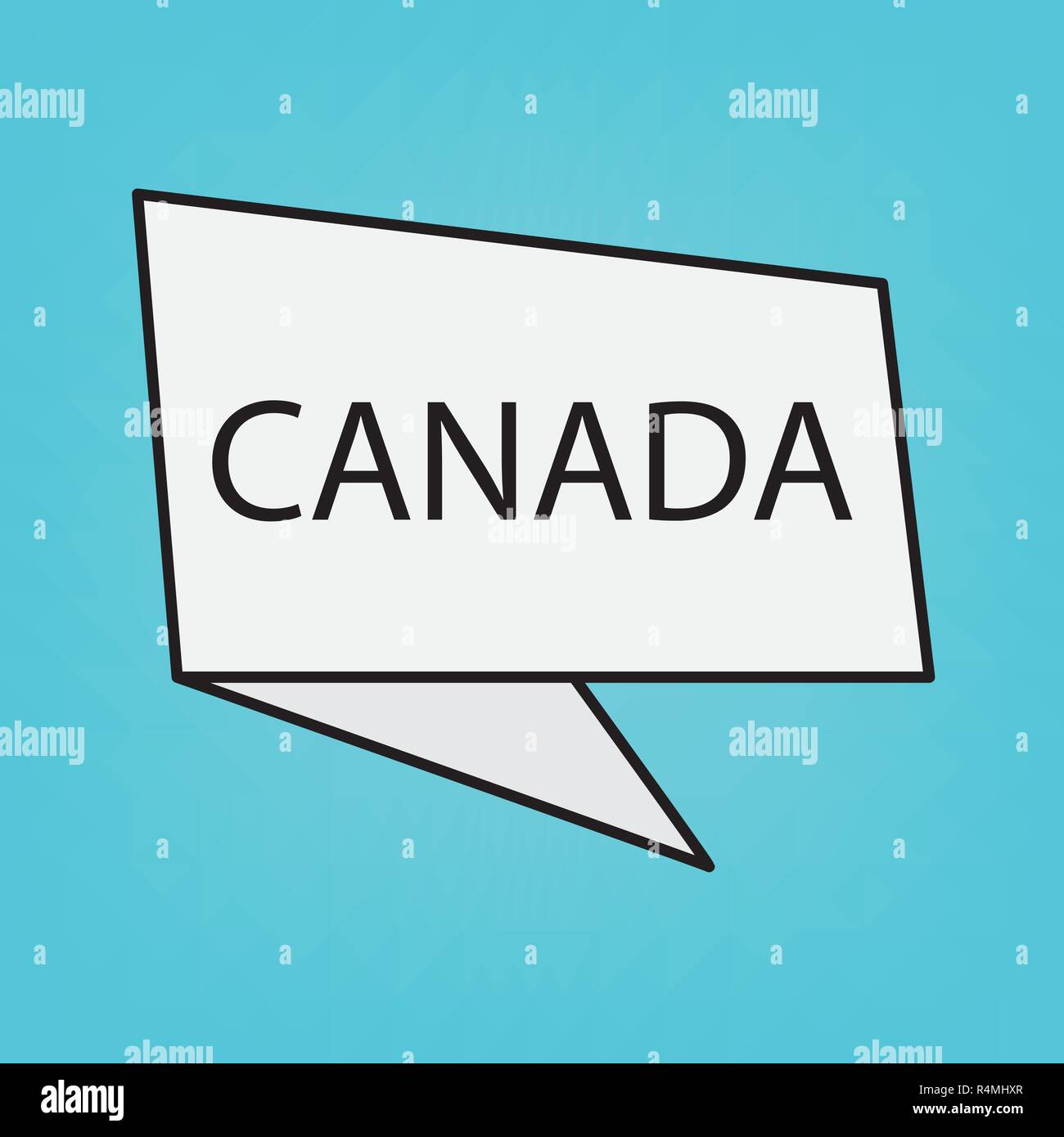 canada word on a speech bubble- vector illustration Stock Vector Image ...