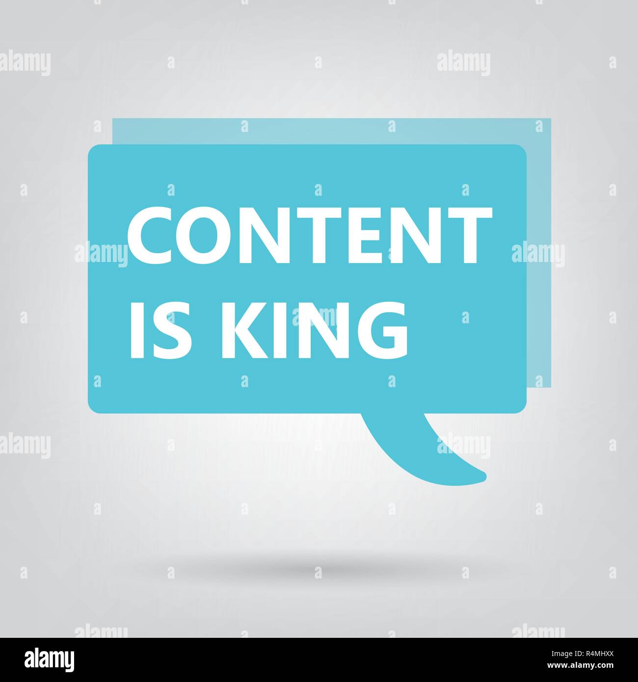 content is king text on a bubble speech - vector illustration Stock ...