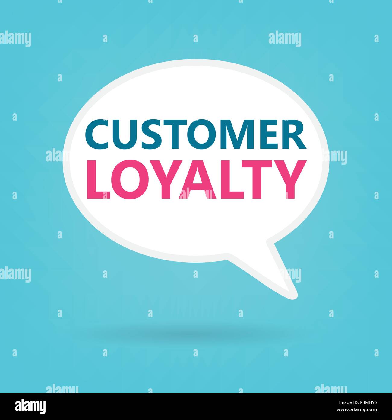 customer royalty text on a bubble speech - vector illustration Stock ...