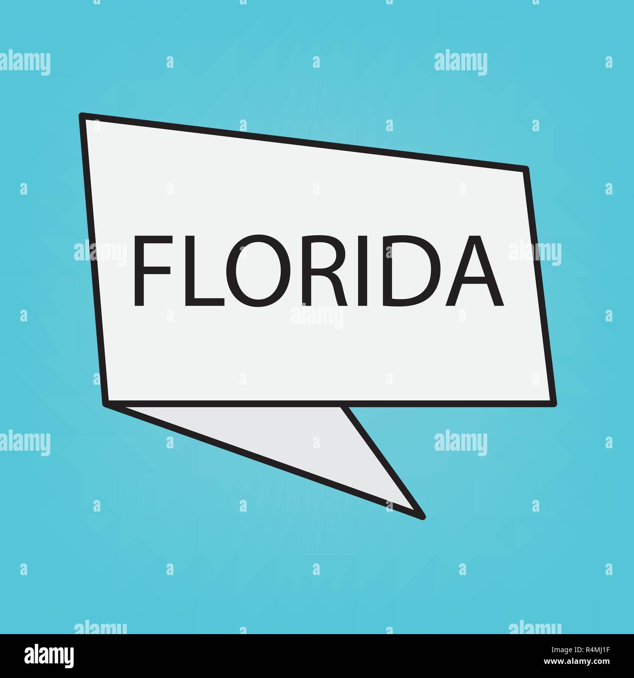 Florida word on a speech bubble- vector illustration Stock Vector Image ...