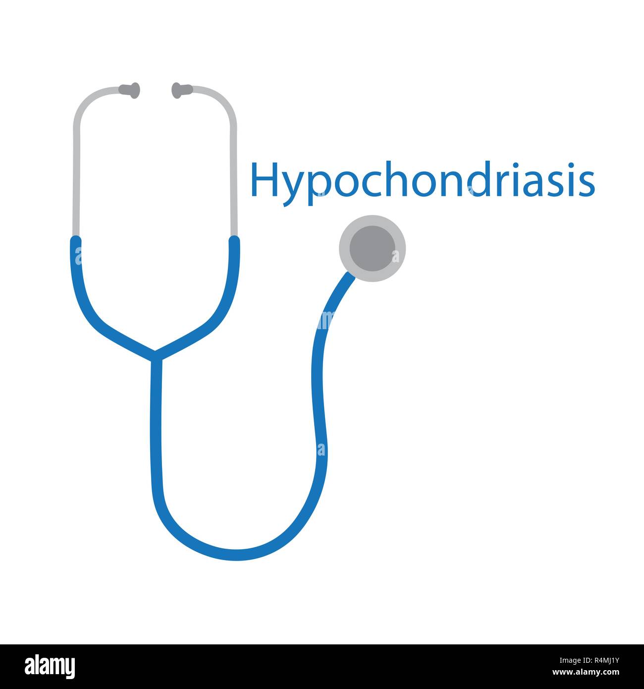 hypochondriasis word and stethoscope icon- vector illustration Stock ...