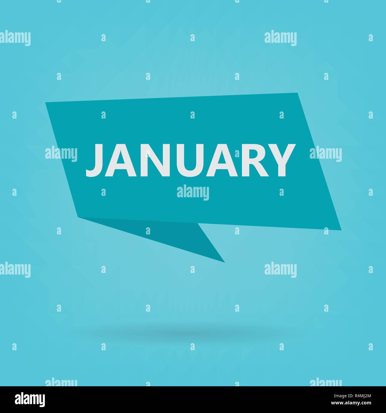 January word on a speech bubble- vector illustration Stock Vector Image ...