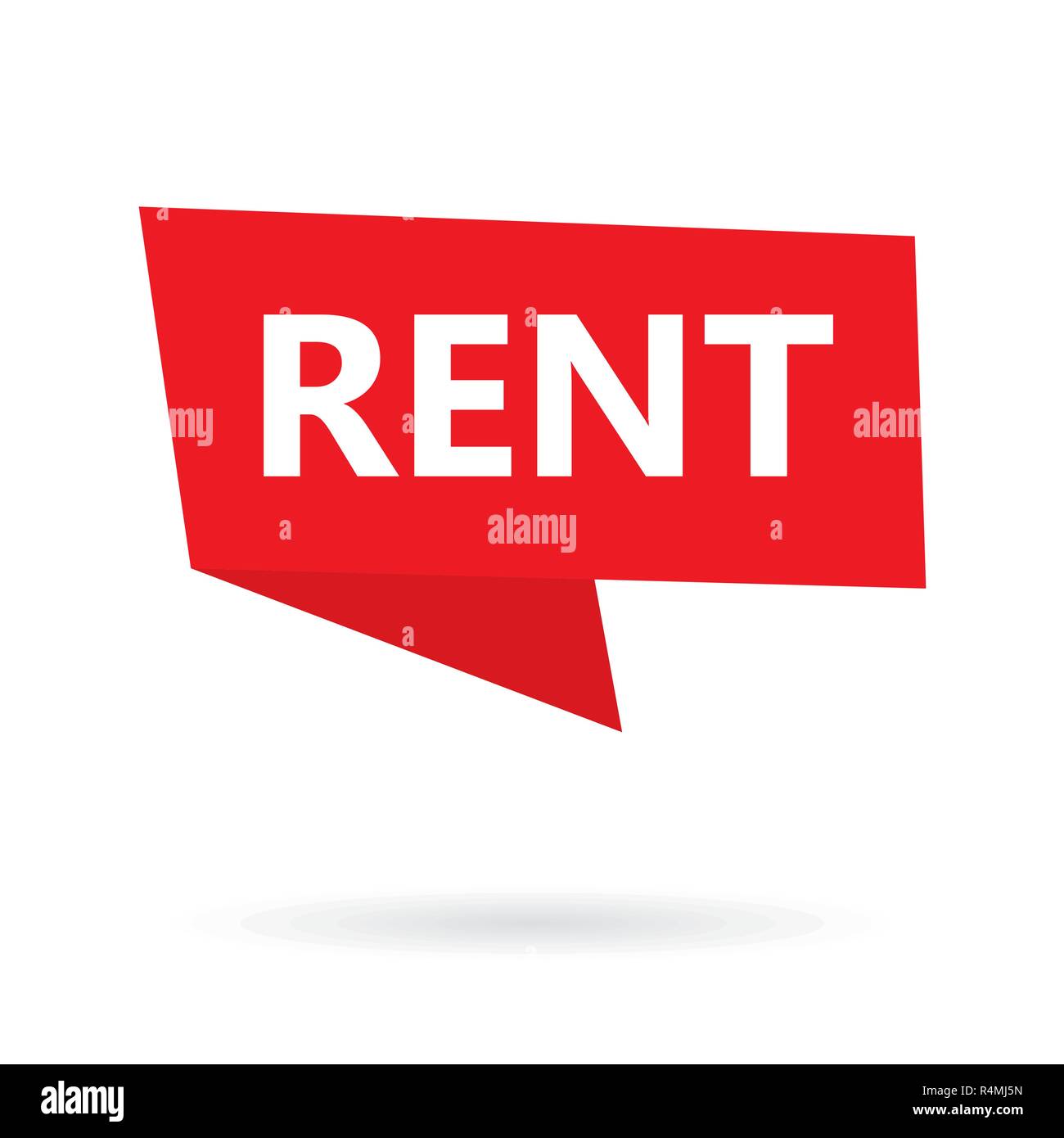 rent word on a speech bubble- vector illustration Stock Vector Image ...