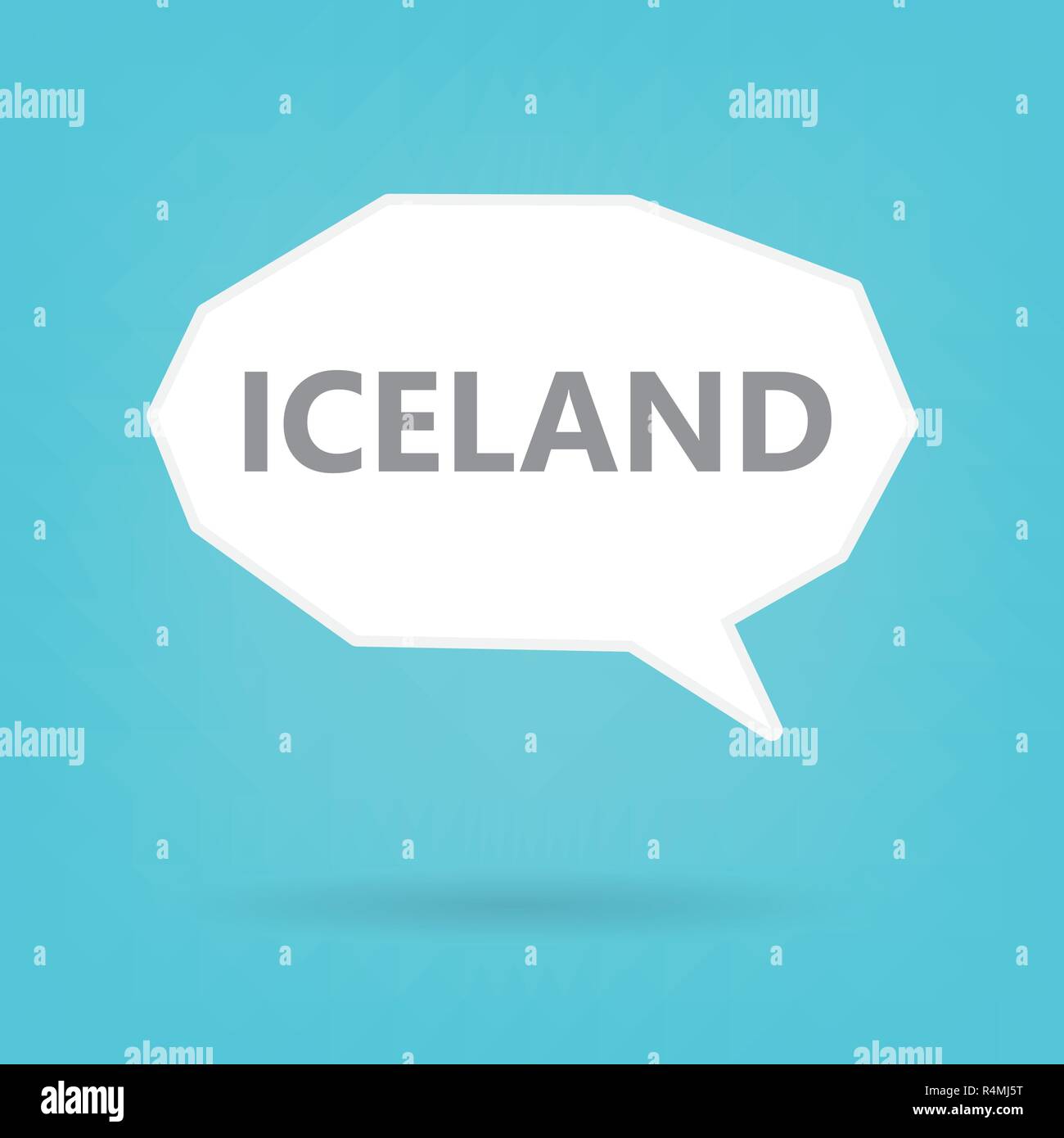 Iceland word on a speech bubble- vector illustration Stock Vector Image ...