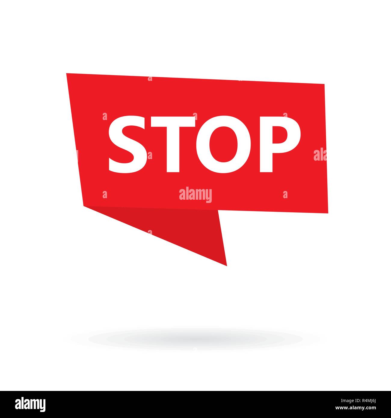 stop word on a speech bubble- vector illustration Stock Vector Image ...