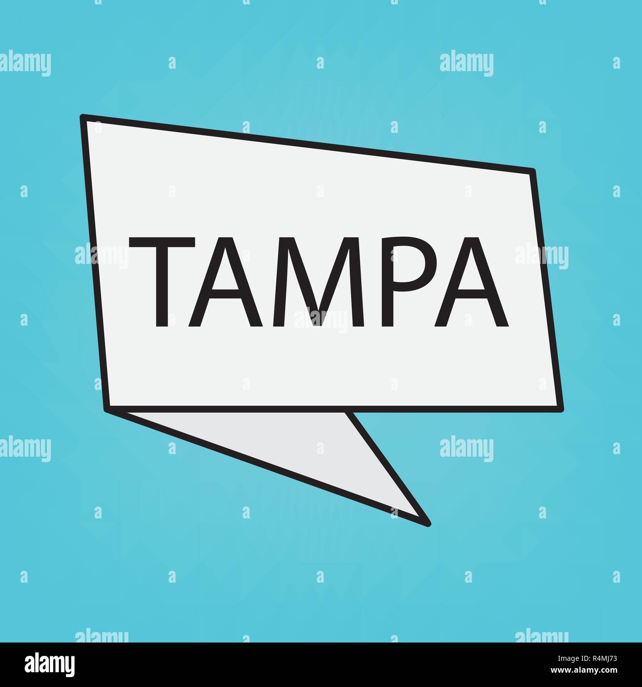 Tampa word on a speech bubble- vector illustration Stock Vector Image ...