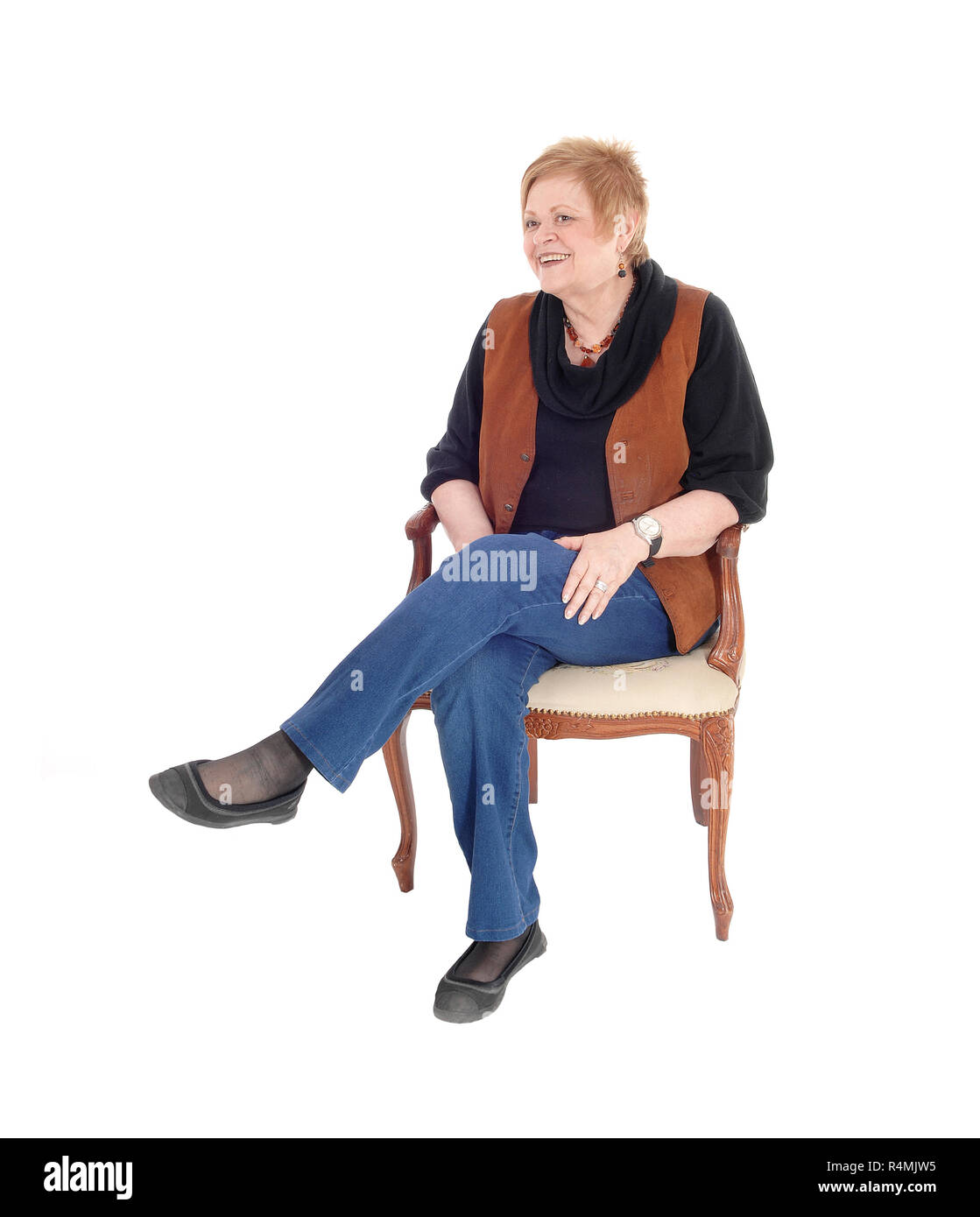 Caucasian old woman senior lady Cut Out Stock Images & Pictures - Alamy