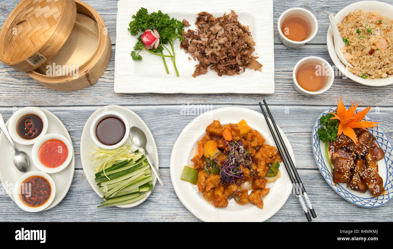 A selection of Chinese food Stock Photo - Alamy