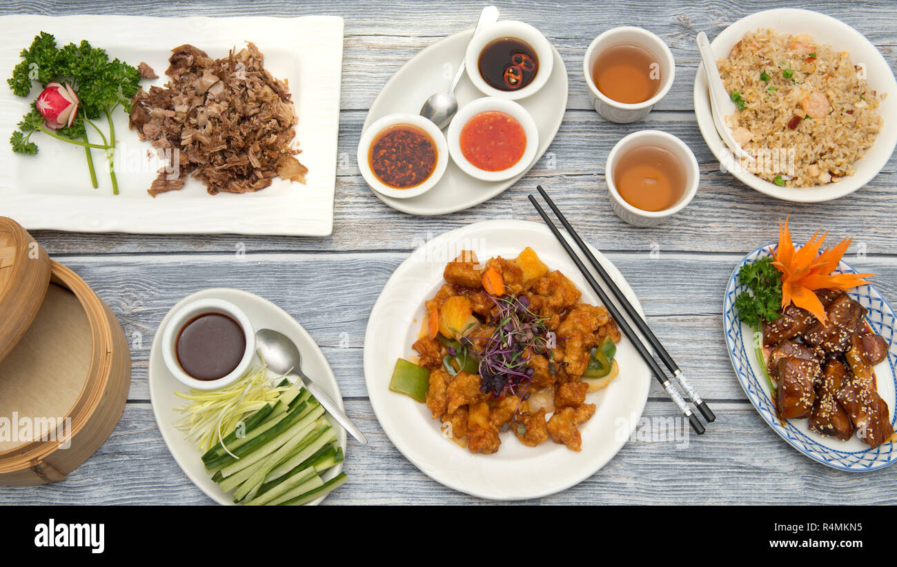 A selection of Chinese food Stock Photo - Alamy