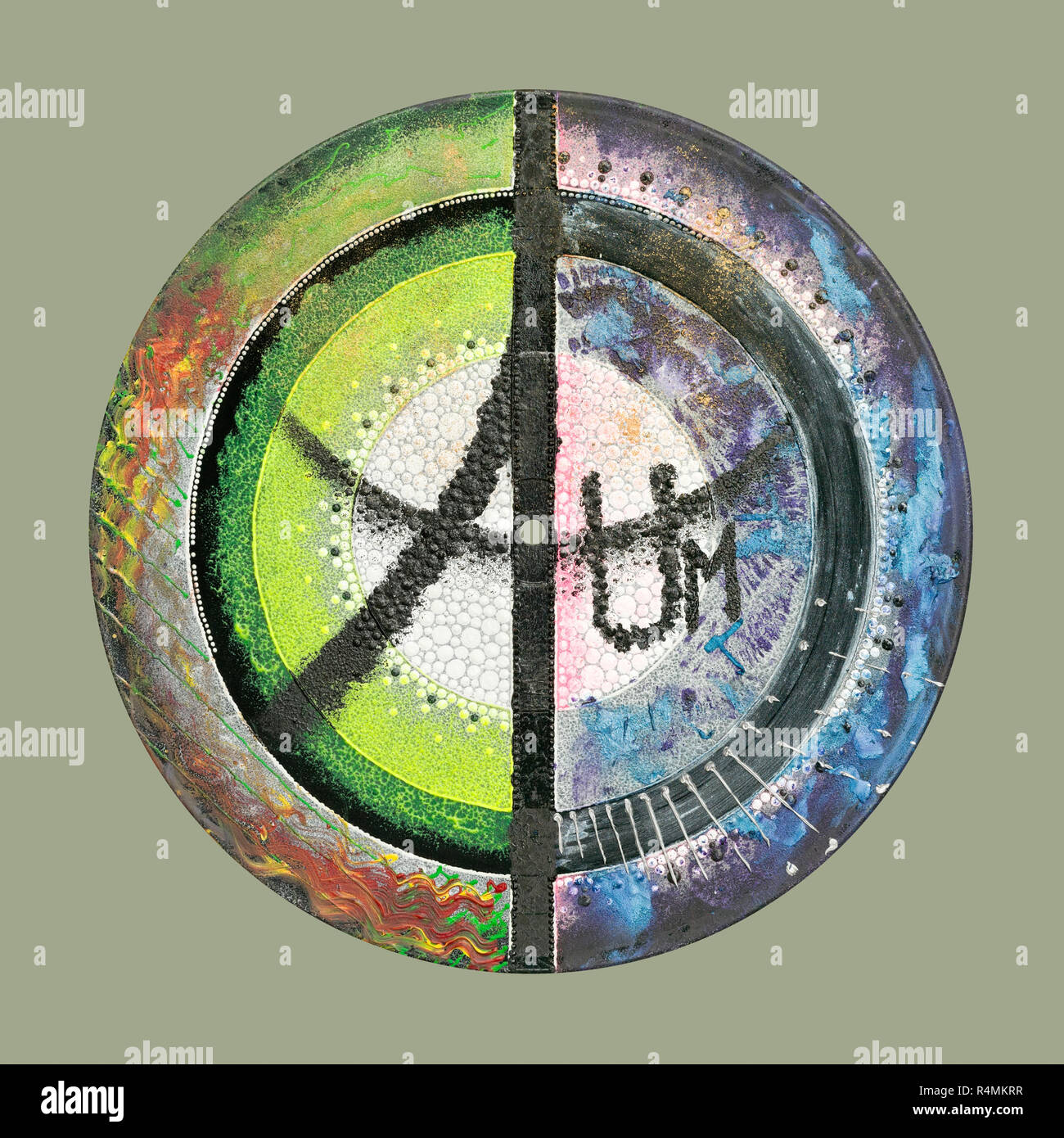 Aum mandala colourful Stock Photo - Alamy
