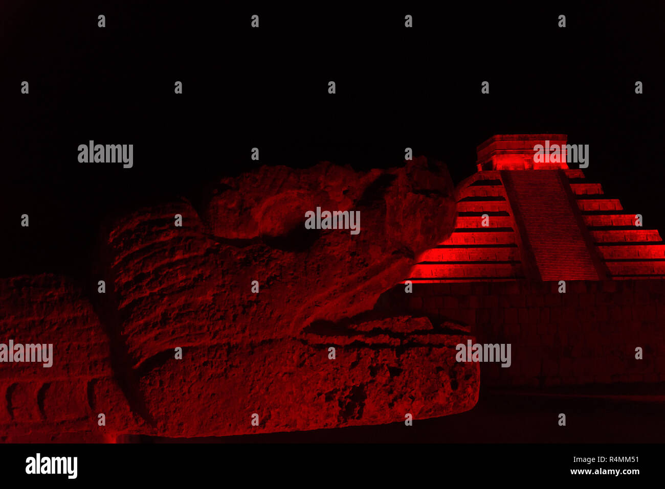 Snake Head and Pyramid Stock Photo - Alamy