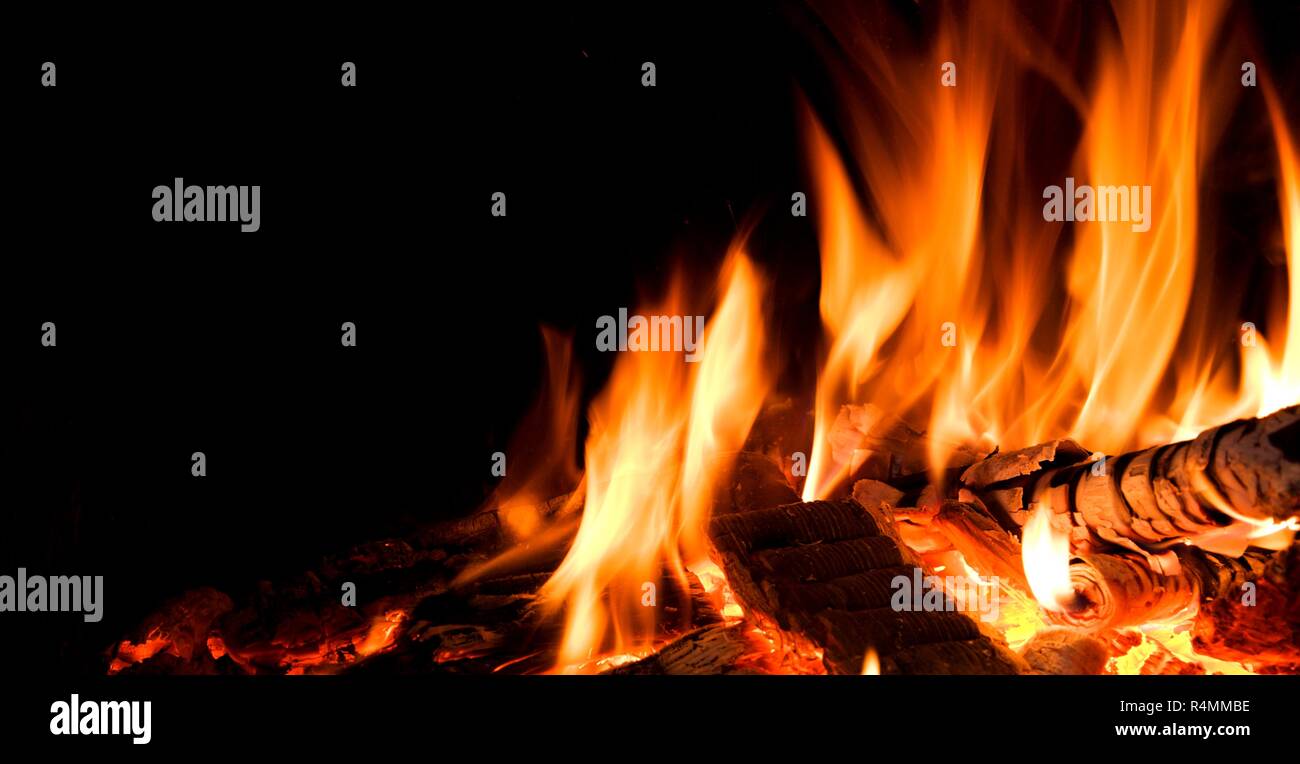 Detail of fire Stock Photo - Alamy