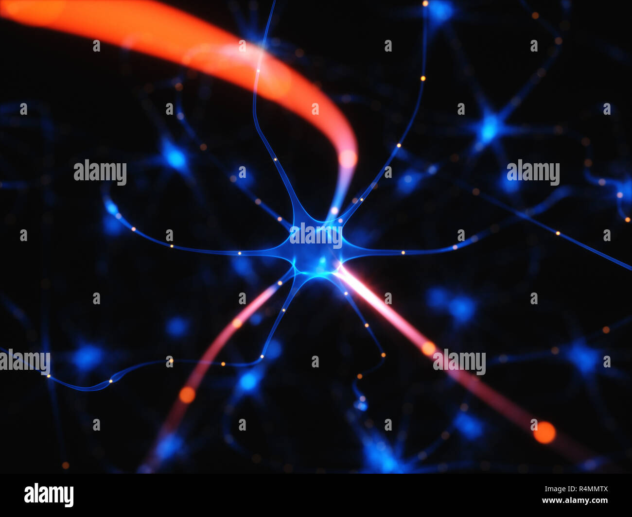 Neurons Electrical Pulses Stock Photo - Alamy