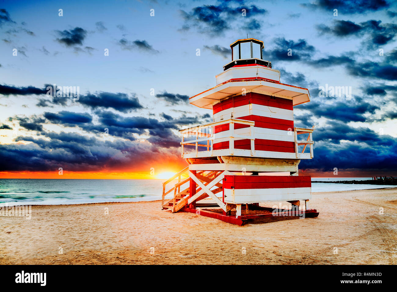 Miami beach lookout tower hi-res stock photography and images - Alamy