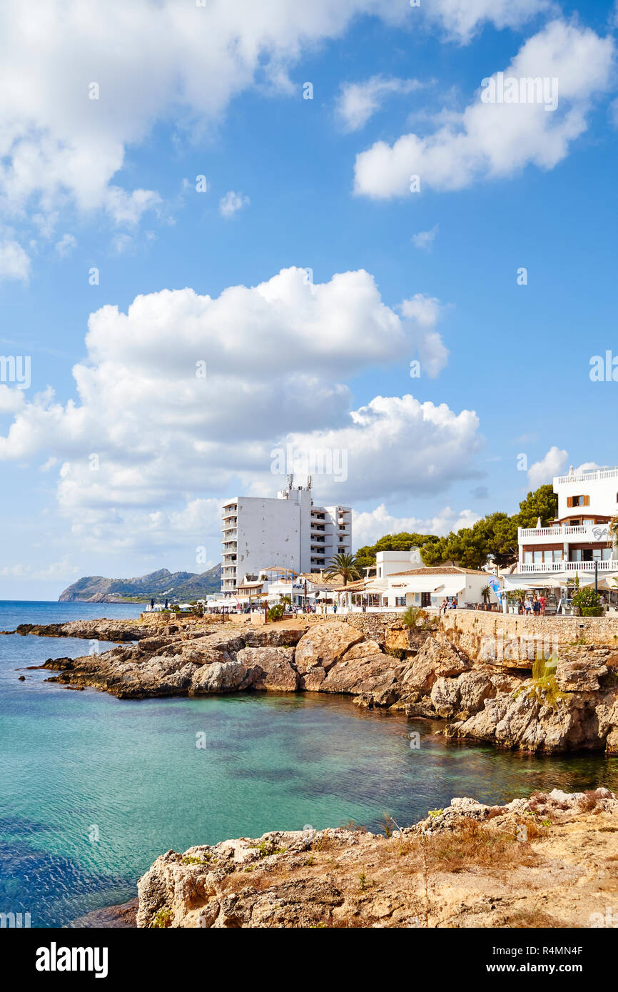 Cala Ratjada, Mallorca, Spain - August 18, 2018: Resort of Cala Ratjada ...