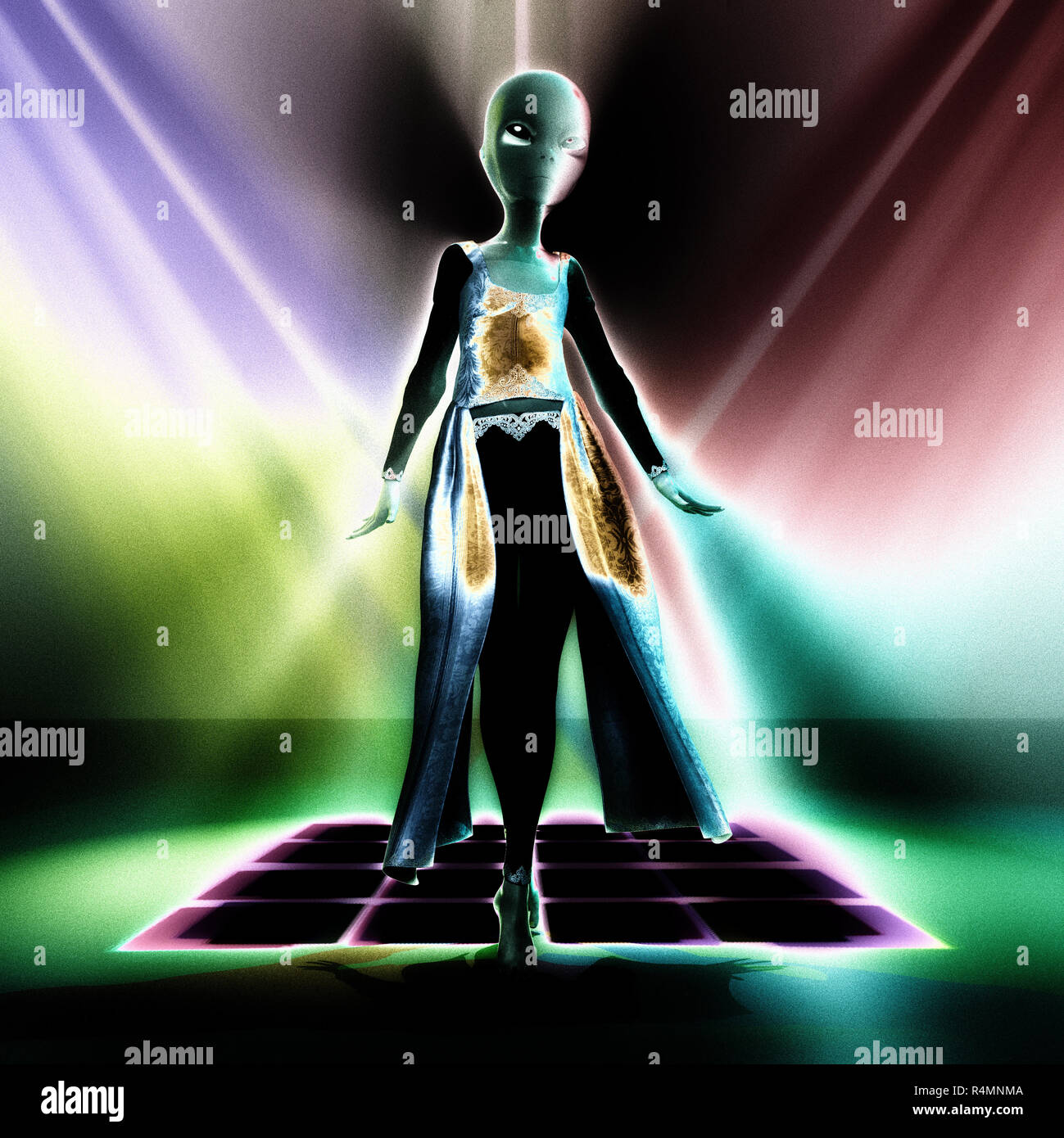 3D Illustration of an Alien Stock Photo - Alamy
