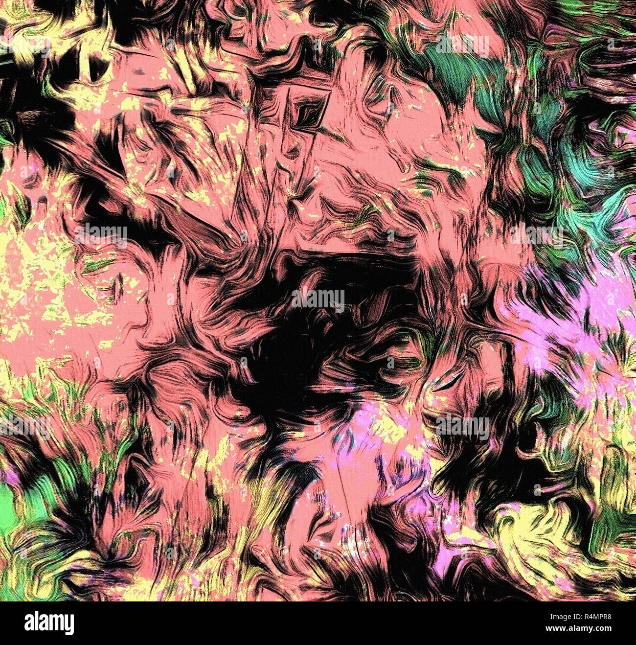 Faded Discolored Abstract Painting. Brush strokes Stock Photo - Alamy