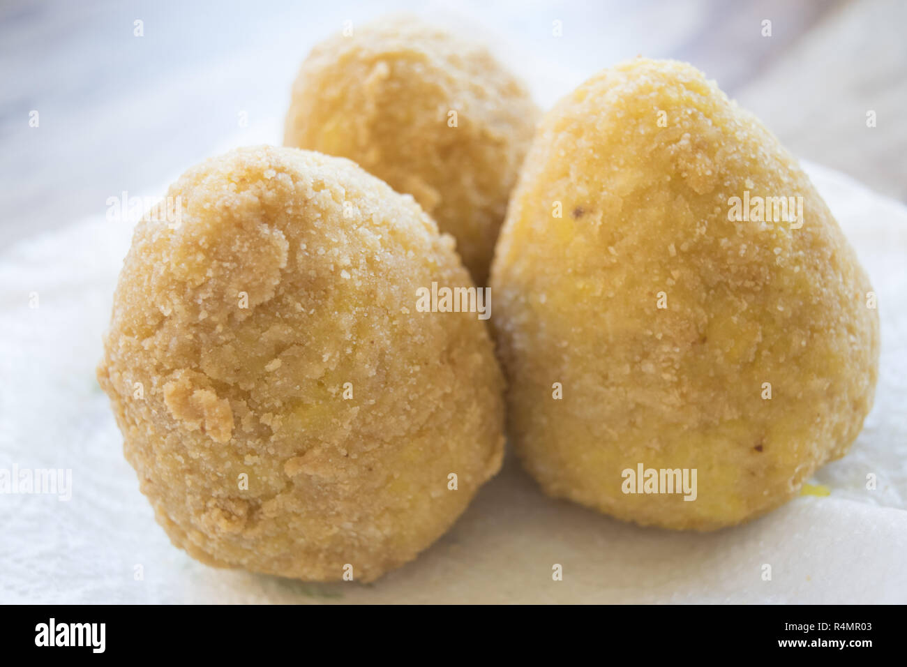 sicilian fried rice balls Stock Photo - Alamy
