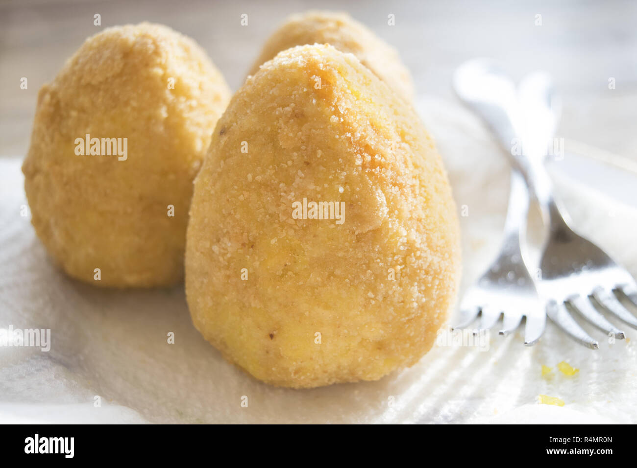 sicilian fried rice balls Stock Photo - Alamy