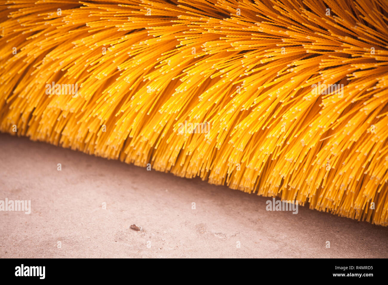 Road brush sweeping machine Stock Photo - Alamy