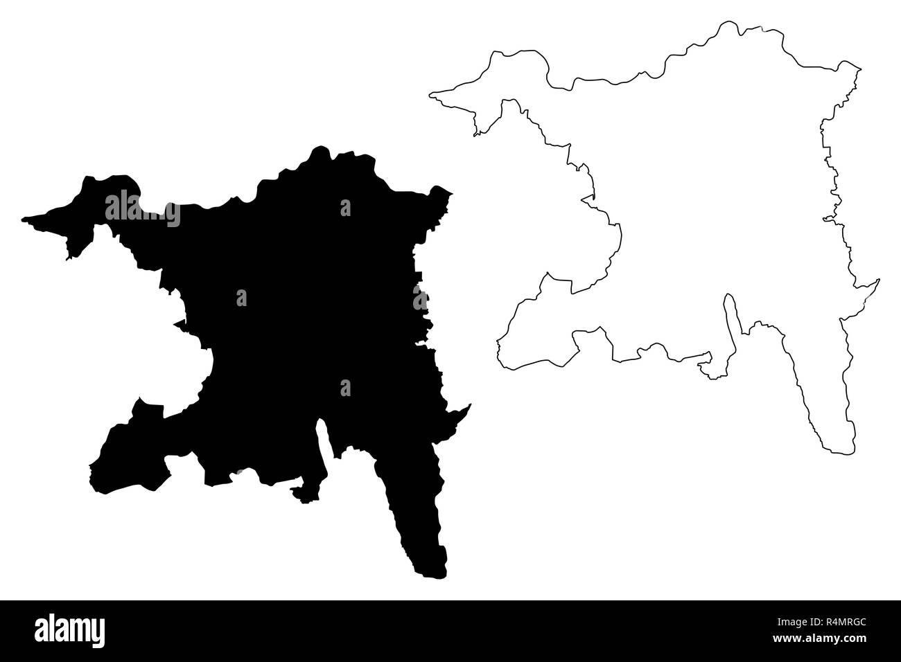 Aargau (Cantons of Switzerland, Swiss cantons, Swiss Confederation) map ...