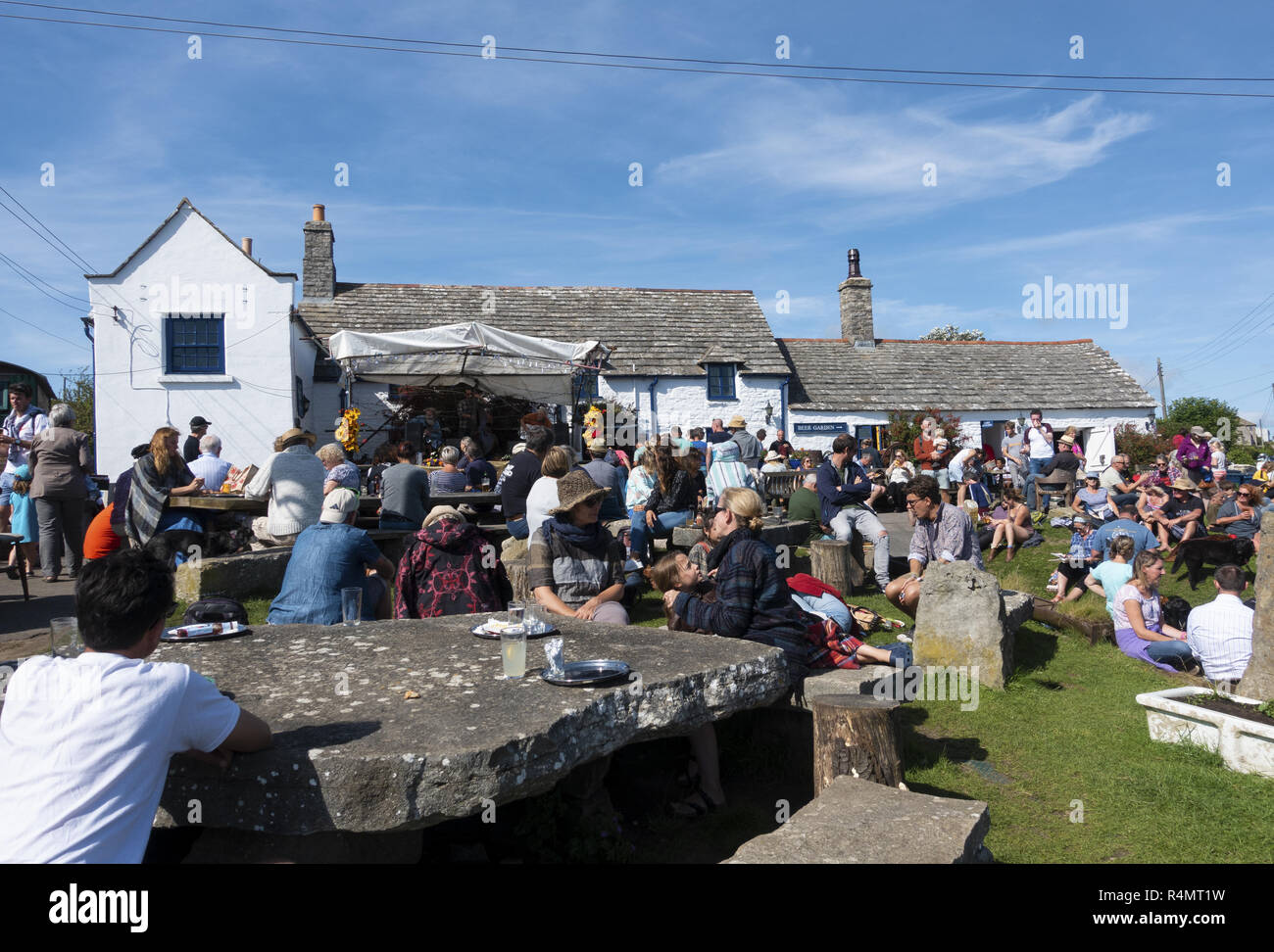 Summer music festival at the Square and Compass pub in Worth Matravers ...