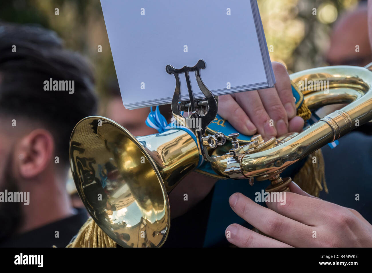 Trumpet being played in an event Stock Photo - Alamy