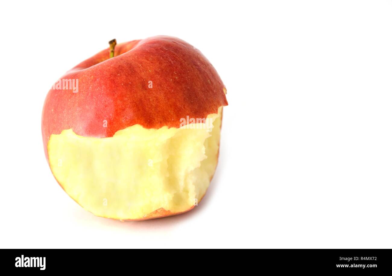 Bitten red apple Stock Photo - Alamy