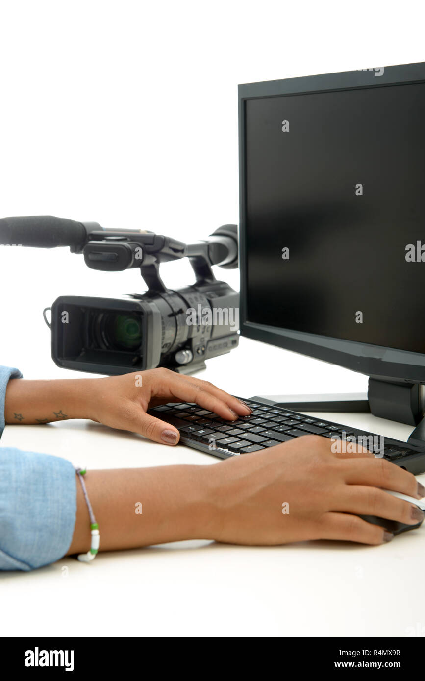 Close up monitor video editing hi-res stock photography and images - Alamy