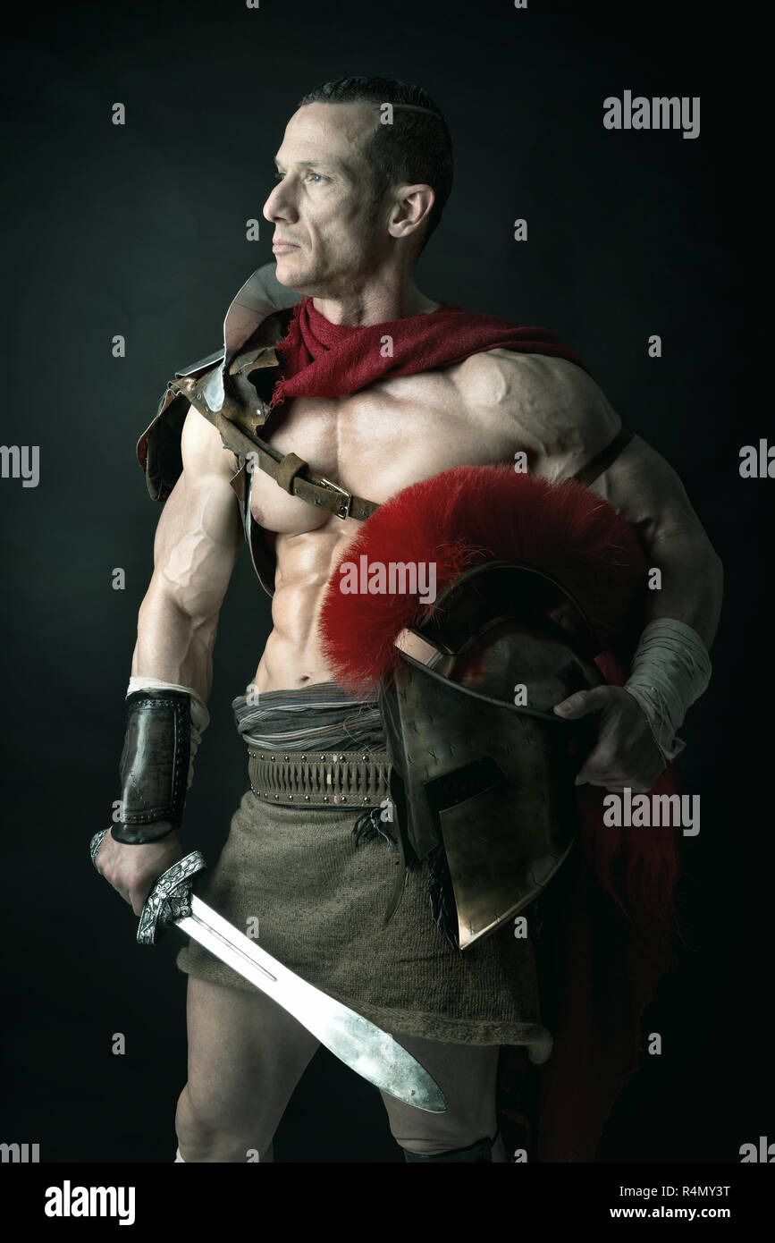 Ancient soldier or Gladiator Stock Photo - Alamy